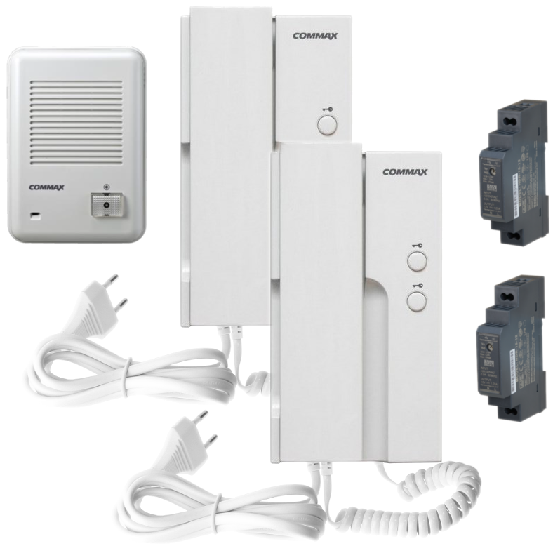 Zestaw Domofonowy Commax Unifon Dp-2Hpr + Stacja Bramowa Dr-201A 230V ...